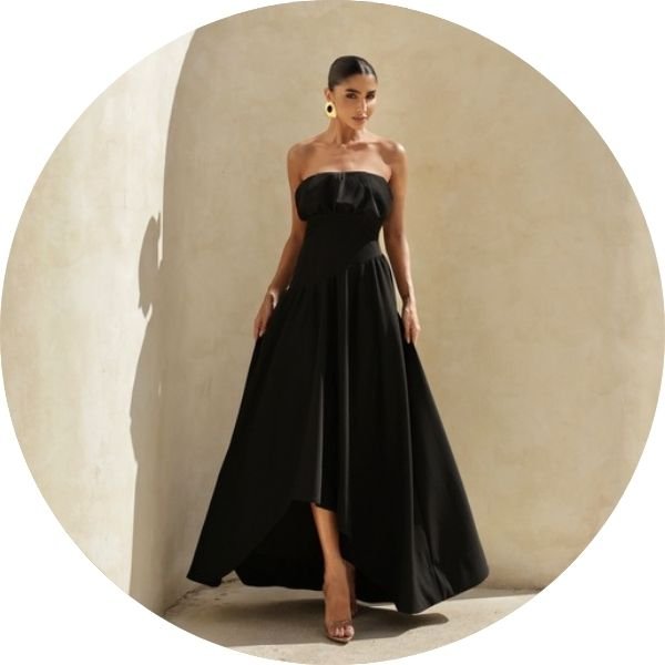 Vestido Midi Saia Assimétrica Preto - DOT