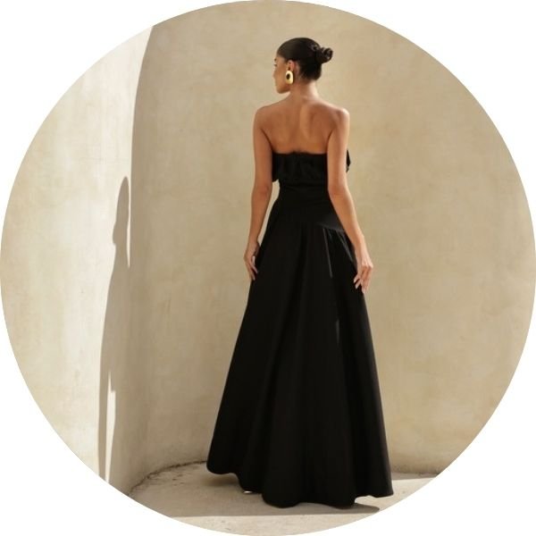 Vestido Midi Saia Assimétrica Preto - DOT